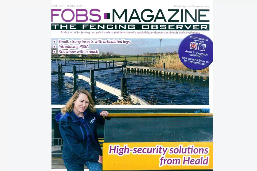 Front Page Feature For Heald In Fencing Observer Magazine - Heald UK